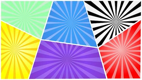 복고풍 팝 아트 스타일의 햇살 벡터 밝은 동적 만화 일러스트와 함께 만화 배경 프리미엄 벡터