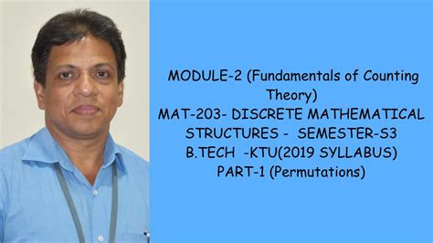 S3 Semester Part 1fundamentals Of Countingtheory Module 2 Mat 203