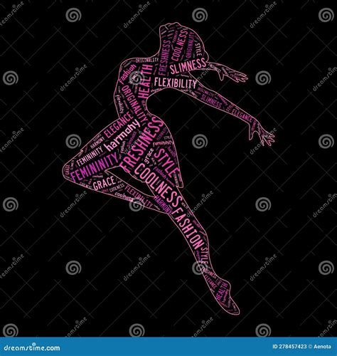 Graceful Dancer Illustration Elegant Printable Artistic Design 331341926