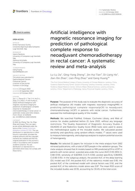 Pdf Artificial Intelligence With Magnetic Resonance Imaging For Prediction Of Pathological