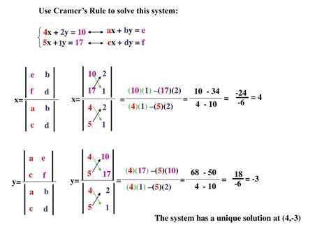 Ppt 43 Determinants And Cramers Rule Powerpoint Presentation Id3271366