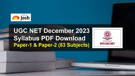 UGC NET Syllabus For December Exam PDF Download Paper Paper NTA NET Subjects