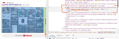Html Hide The Scrollbars And The Box Shadow In Pinterest Widget