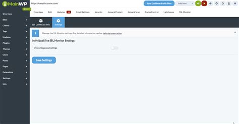 ssl monitor mainwp knowledgebase