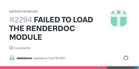 Failed To Load The Renderdoc Module · Issue 2294 · Baldurkrenderdoc