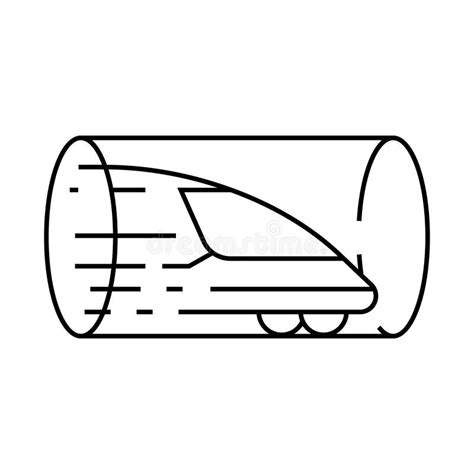 Hyperloop Railway Line Icon Vector Illustration Stock Illustration