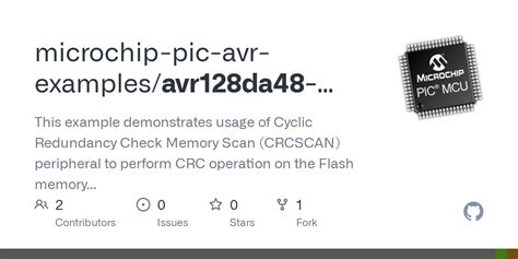 Github Microchip Pic Avr Examplesavr128da48 Crc Scan On Flash Memory Mplab This Example