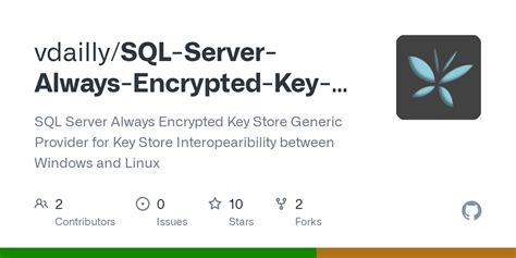 github vdailly sql server always encrypted key store generic provider sql server always