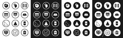 Set Abacus Chalkboard Calculator Graph Schedule Chart Diagram Posters For The Wall