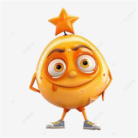 머리에 주황색 별이 있는 만화 캐릭터 만화 캐릭터 주황색 Png 일러스트 및 이미지 에 대한 무료 다운로드 Pngtree