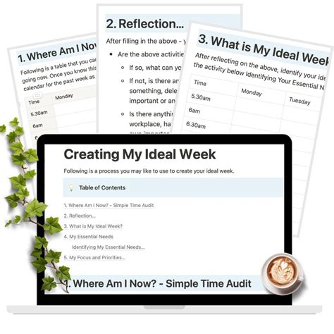 Creating My Ideal Week Notion Template Jane Taylor Self