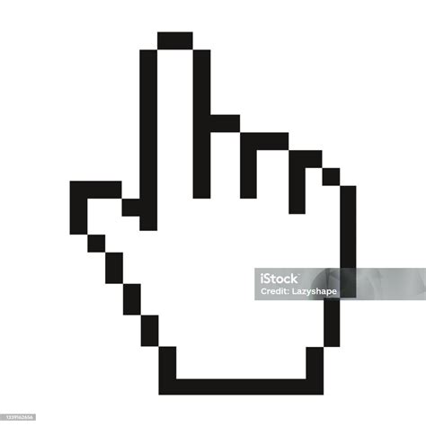 Pixel Cursor Hand Cursor Mouse Clicker Stock Illustration Download Image Now Aiming Arrow
