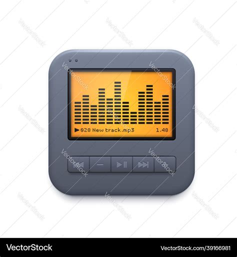 Sound Music Player Interface Icon Audio System Vector Image