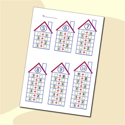 Тренажер на состав числа Числовые домики