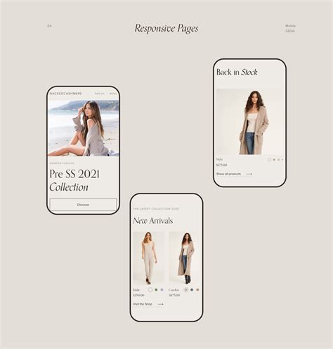 Nacked Cashmere E Store Redesign Concept On Behance