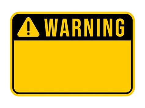 Warning Sign Template Warning Sign Template Graphic By Letterlite