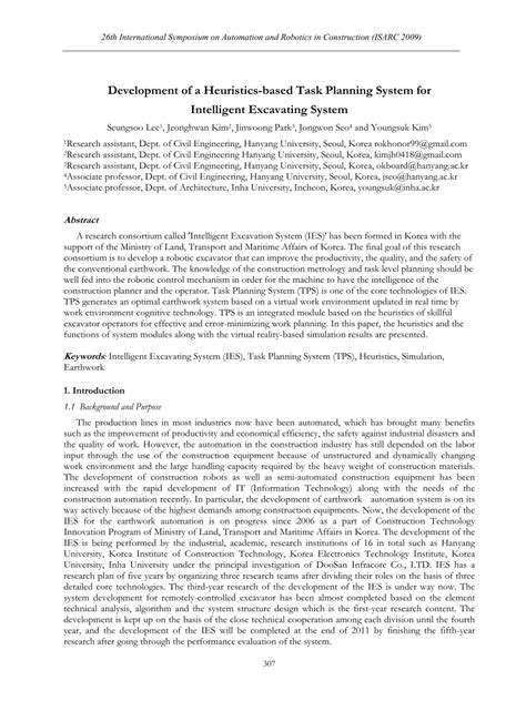 Pdf Development Of A Heuristics Based Task Planning System For