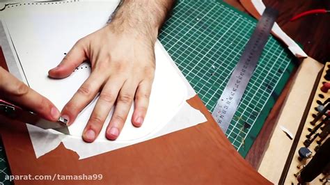 چرم دوزی آموزش دوخت کیف دوشی چرم دستدوز514