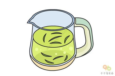 绿茶饮料简笔画 绿茶茶叶简笔画 饮料简笔画简单 大山谷图库