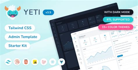 Yeti Tailwind Css Html Laravel React And Vuejs Admin Template