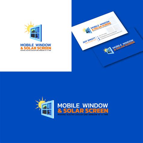 Designs Mobile Window And Solar Screen Logo Design To Feel Easy To