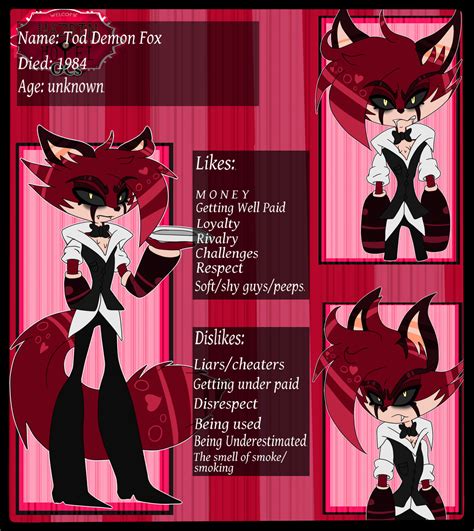 Tod Demon Fox Hazbin Hotel Oc Bio By Crystalsstarzz On Deviantart