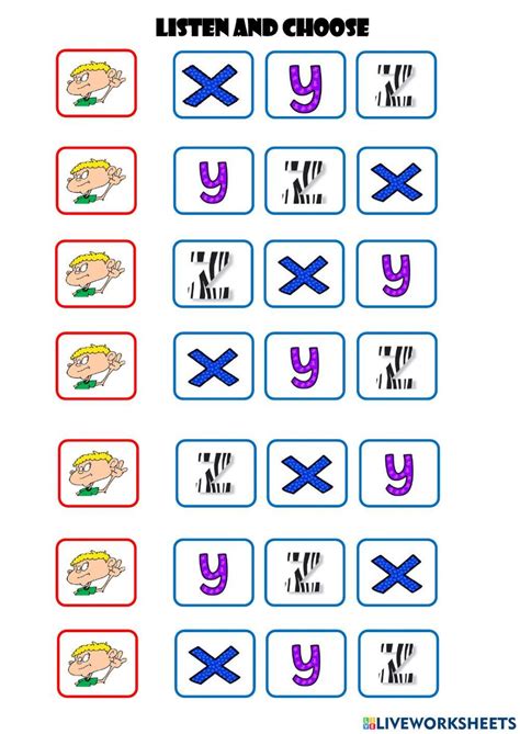 The Alphabet X Y Z Worksheet Live Worksheets Worksheets Library