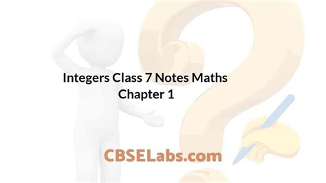 Integers Class 7 Notes Maths Chapter 1 Cbse Labs