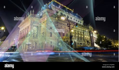 Composition Of Network Of Light Trails And Connections Over Cityscape