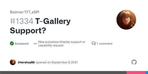 T Gallery Support Bodmer TFT ESPI Discussion GitHub