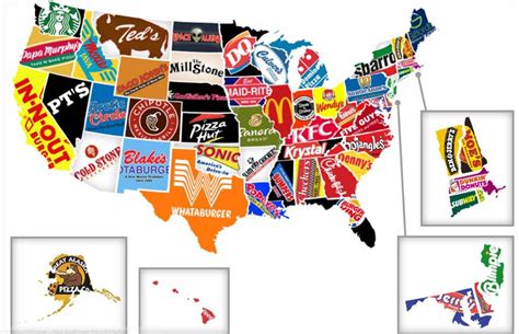 미국 각 주별 가장 인기있는 요식업 프랜차이즈 인스티즈instiz 이슈 카테고리