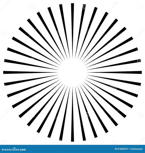Abstract Illustration Of A Circular Pattern With Radial Radiating Lines Stock Vector