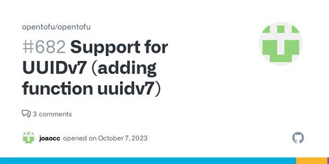 Support For Uuidv7 Adding Function Uuidv7 · Issue 682 · Opentofu