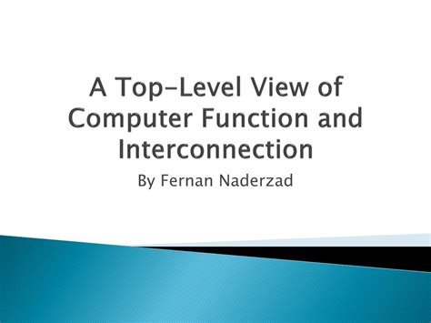 Ppt A Top Level View Of Computer Function And Interconnection Powerpoint Presentation Id6979863