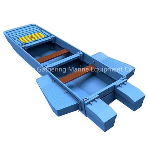 Car Mounted Foded Boat Water Leisure Plastic Fishing Boat 3 Piece