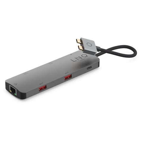 linq 7in2 dual multiadapter för usb c 7 anslutningar mac tillbehör