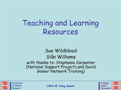 Ppt Teaching And Learning Resources Powerpoint Presentation Free