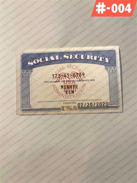 Usa Social Security Card Template 2023
