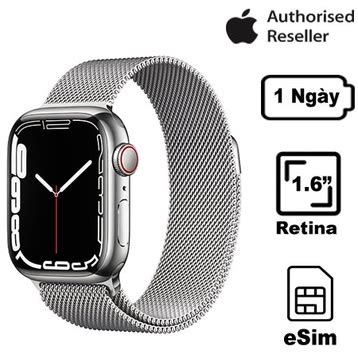 Apple Watch Series 7 41mm (4G) Viền thép dây thép