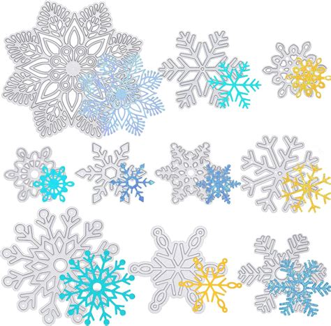 Sizzix Christmas Thinlits Die Set Scribbly Snowflakes By