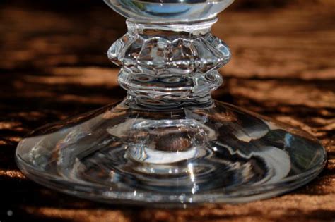 Crystal Clear Vintage Fostoria Etched Glass Lido Footed Tumblers 8