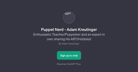 Puppet Nerd Adam Kreutinger Cloudbooklet