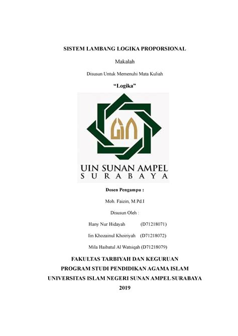 Kel 9 Sistem Lambang Logika Sistem Lambang Logika Proporsional