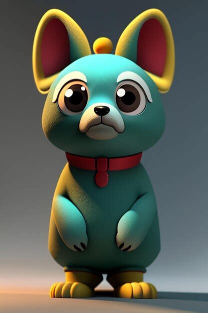 Perro Mascota Antropomórfico Renderizado En 3d Modelo De Personaje