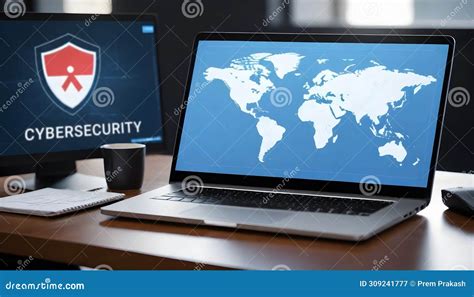 Code Guardian Fortifying Your Laptop Against Cyber Threats Stock Illustration Illustration Of