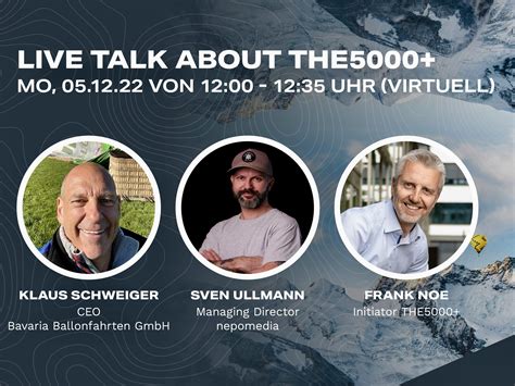 5 Livetalk About The5000 Mit Klaus Schweiger Und Sven Ullmann