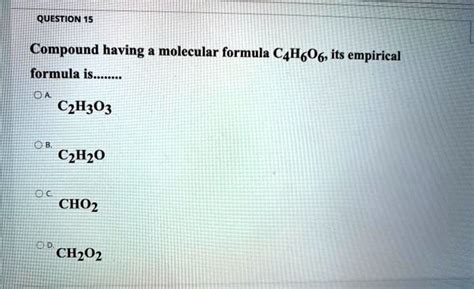 Solved Compound Having 4 Molecular Formula C4h10o Its Empirical