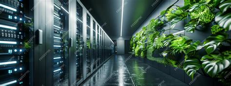Premium Photo A Largescale Data Center Fueled By Sustainable Energy