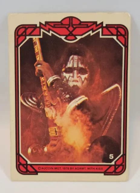 Kiss Army Ace Frehley 1978 Trading Card 20 Vintage Original Aucoin Mgt