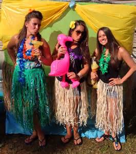 Luau Photo Booth With Dollar Tree Table Cloths And Props Luau